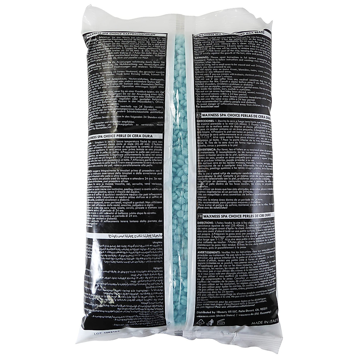 Waxness Spa Choice Aloe Vera Hard Wax Beads 2.2 lb / 1 kg Pack of 2