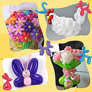 White Balloons 110pcs 260 Balloons Long Balloons Graduation Party Decorations 2024 Twisting Balloons Animal Balloons Wedding Balloons Long Balloons for Tying Balloon Arch Balloons for Balloon Arch