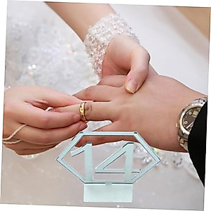 WHAMVOX 1 Set 15pcs Banquet Table Numbers Banquet Number Sign Wedding Table Numbers 1 to 15 Table Number 15 Numbers Dining Room Table Decor Dining Table Decor Silver