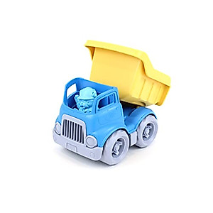 Green Toys Dumper Construction Truck Blue/ Yellow, 5.75x7.5x5.5, count of 2