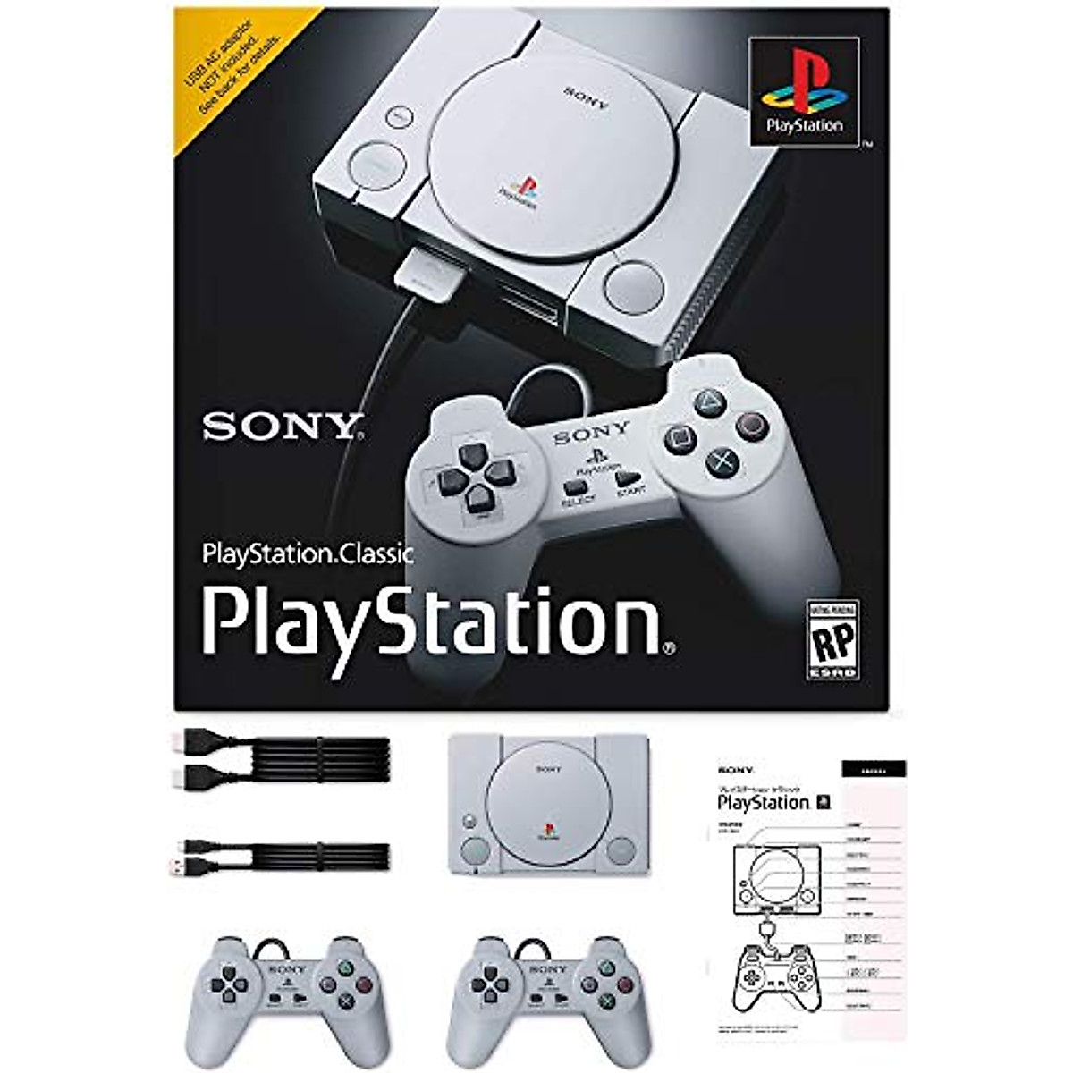 Sony PlayStation Classic Console Holiday 20 Games Bonus Bundle