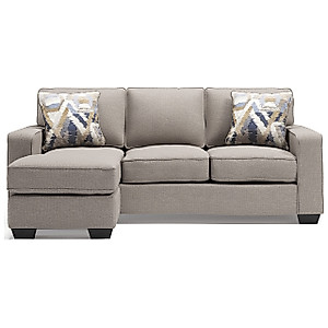 Signature Design by Ashley Greaves Modern Sectional Sofa Couch with Convertible Chaise Lounge, Beige