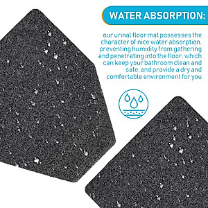 Nuanchu Nonslip Urinal Mats Urinal Floor Mats Water Absorption Urinal Mat Bathroom Urinal Floor Pads for Men's Bathroom Restroom (6, Gray)