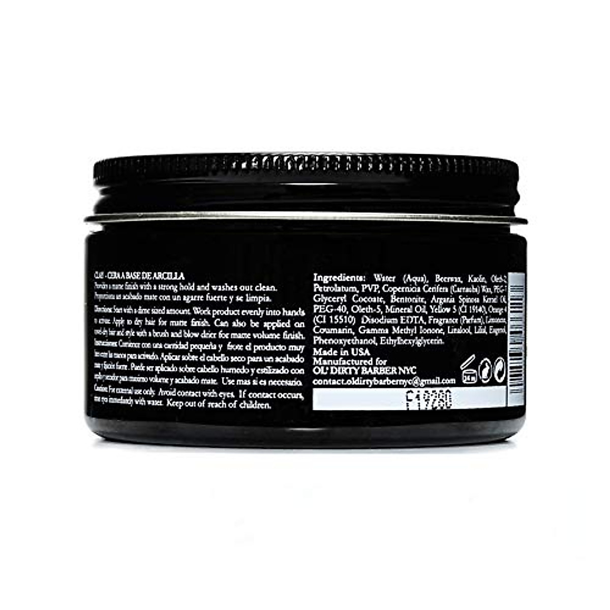 OL' DIRTY BARBER NYC Styling Hair Clay For Men 4oz - Matte Clay Hair Product Men - Strong Hold - Water Based - Frizz Control - Long Lasting - Flake Free Finish