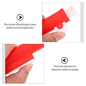 POPETPOP Hand Assistant Pipetting Manual Pipette Pumps Electric Tool Liquid Dropper Dropping Pipette Liquid Test Tube Fluid Droppers Laboratory Pipette Pump Lotion Red Plastic Universal