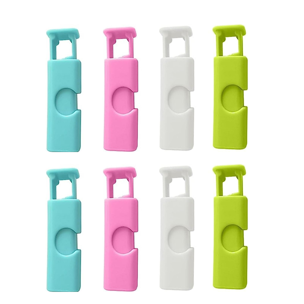 8pcs Bread Bag Seal Clip Squeeze and Lock Bread Bag Clips for Food Storage, Fresh-Keeping Sealing Clip Reusable Easy Squeeze & Lock for Snack Food Bread Bag, Plastic Bag Clip Strong Moistures-Proof