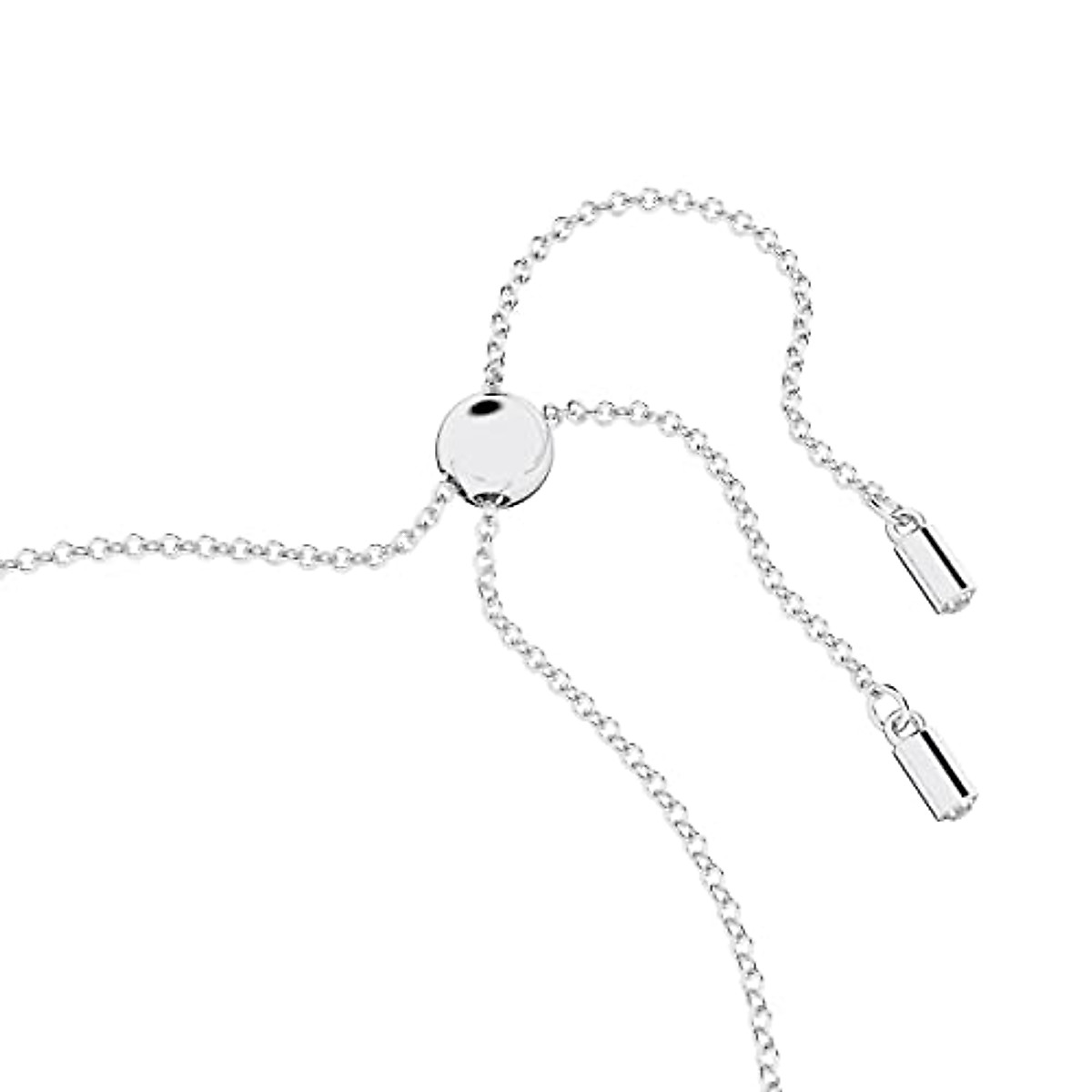 Swarovski Infinity Heart Bracelet with White Crystals, Infinity Symbol and Heart Intertwined on a Rhodium Plated Adjustable Chain