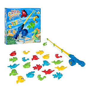 Pressman Let’s Go Fishin’ 123 in The Sea! - Practice Counting, Shapes, and Colors Game - Ages 4 and Up, 1-4 Players