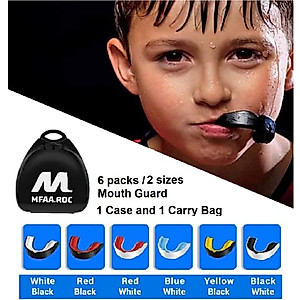 Sports Mouth Guard Adult & Kids Mouth guard sports , Youth Mouth Guard Boxing, Mouth Guard Football, Mouth Guard Basketball Lacrosse MMA Karate Mouthguard Adult (11+) Youth (10-) 2 sizes 6 Pack