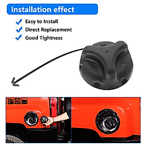 Replace Gas Cap and Fuel Cap GT306, 25827646 compatible Hummer-2004 2005 2006 2007 Hummer H2, 2006 2007 2008 2009 2010 Hummer H3, 2009 H3T Hummer、etc.