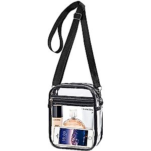 Clear Purse Bag Stadium Approved,Small See Through Sling Crossbody Bag For Women,Transparent Handbag For Concerts Sports Events Festivals Prom Party Present