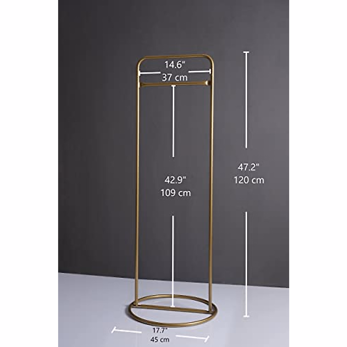 VEGAINDOOR Clothing Racks For Hanging Clothes,Garment Rack,Metal Strong Heavy Duty Hanging Clothes Rack for Small Spaces and Rooms,Metal Clothes Rail,Portable Clothes Rack,Gold