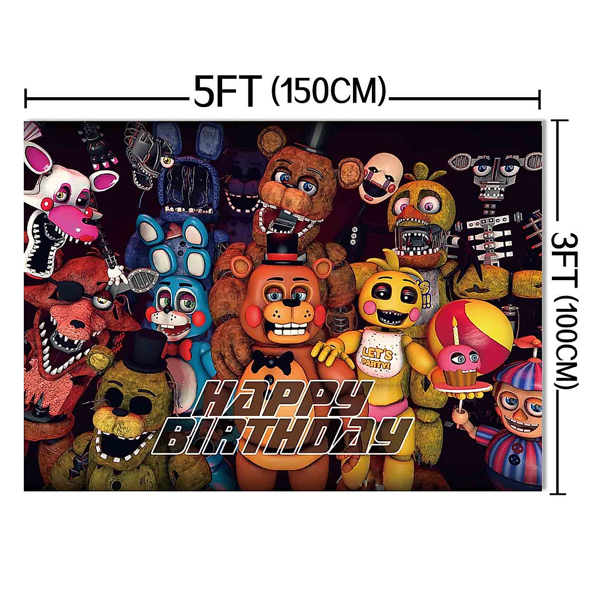 TOUGUGOLY Cartoon Toy Bear Theme Birthday Party Decorations Photo Background Full of Childlike Interest Banner Photography Background Kids Room Wallpaper Ornament 5x3FT