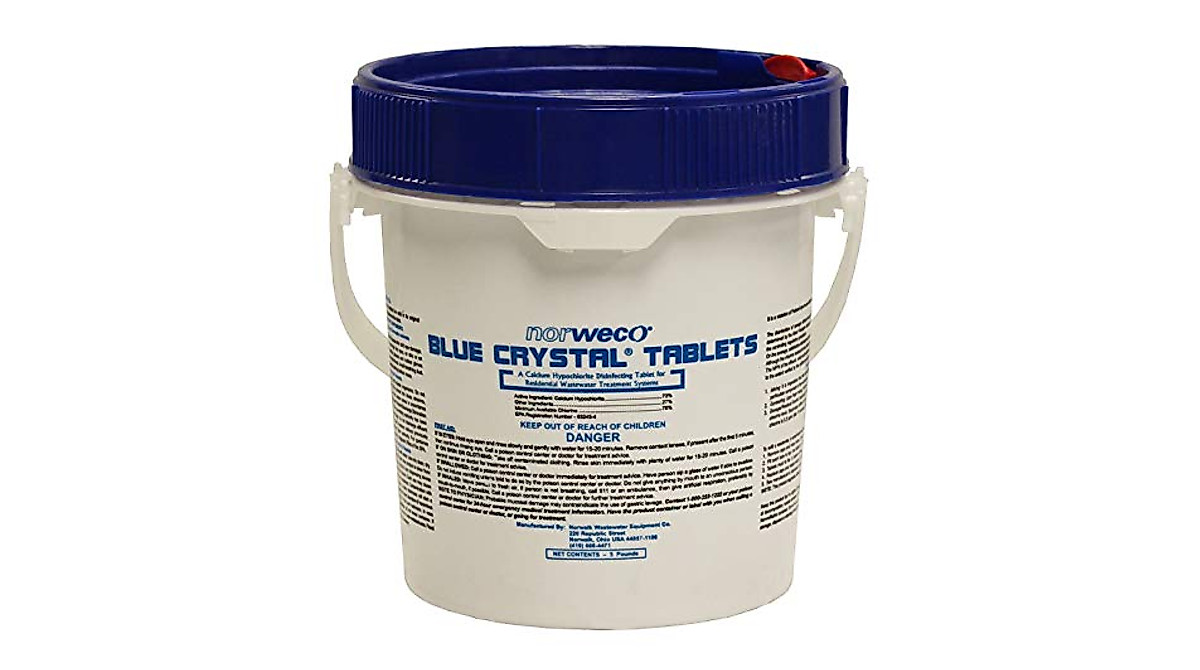Norweco 5 lb. Blue Crystal Chlorine Tablets for Septic & Wastewater ...
