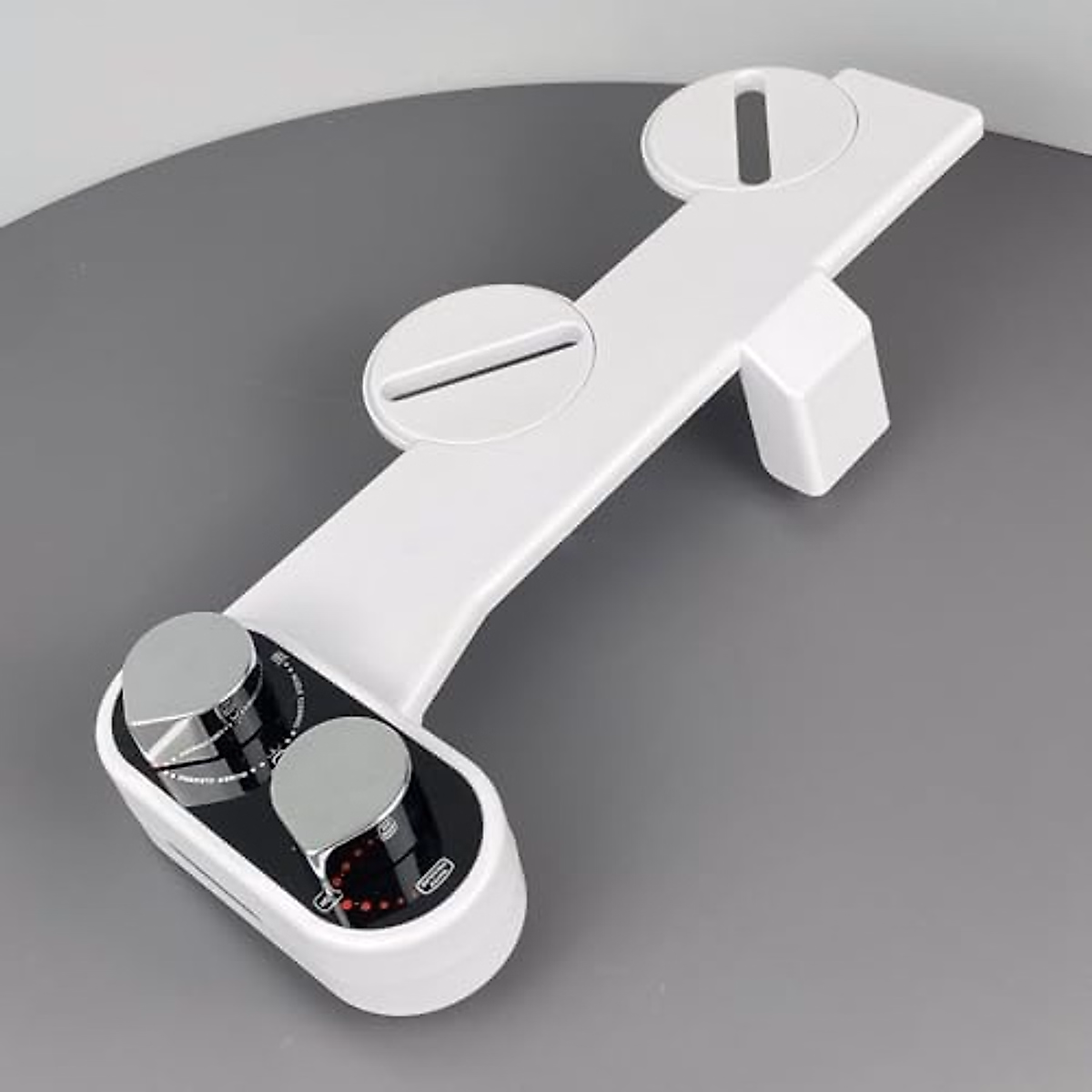 BIDETØASIS Bidet Double-Nozzle Non-Electric Bidet for Toilet, with Front and Rear Washing Functions as Well as a self-Cleaning Mechanism. Adjustable Water Pressure. Easy to Install. (Black)