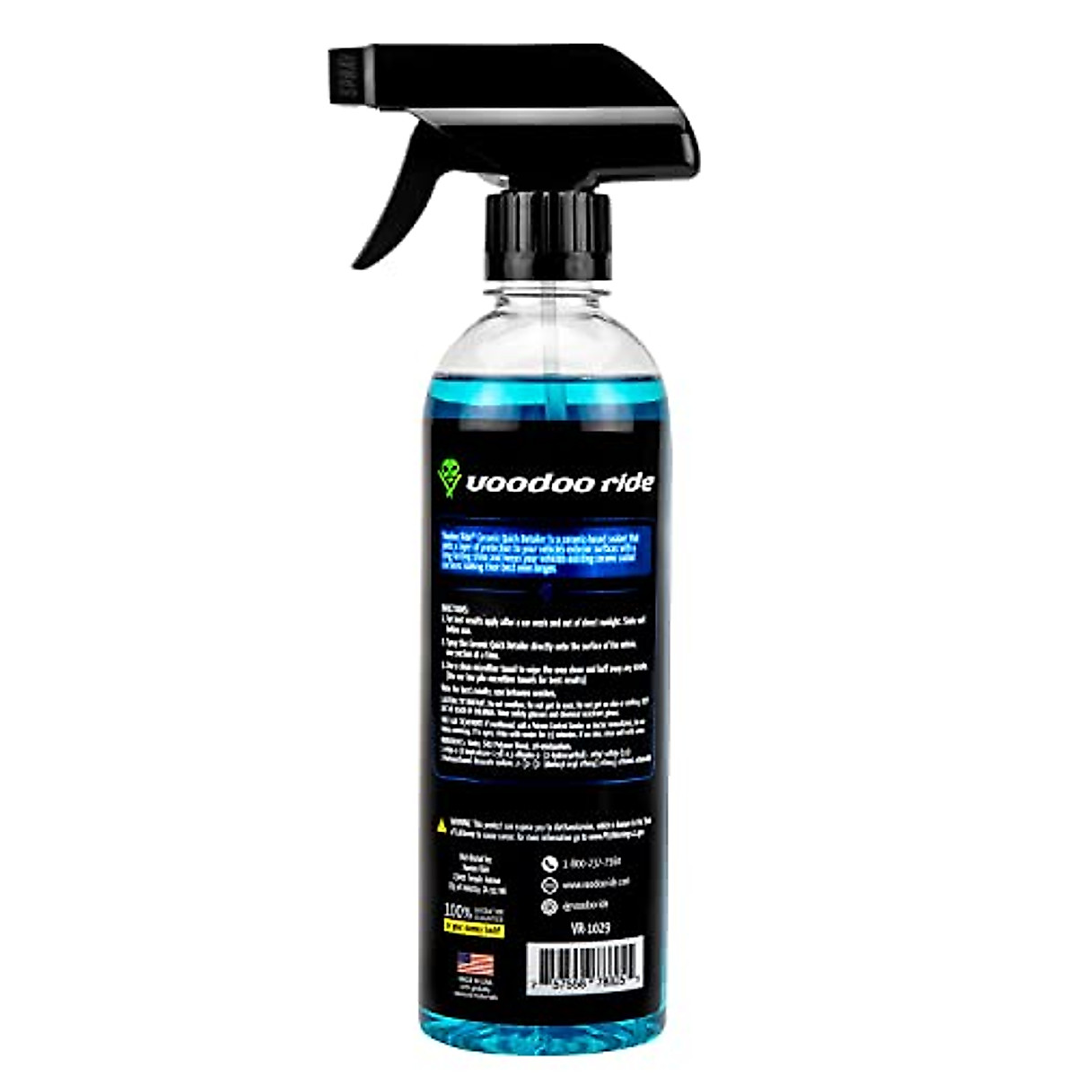 Voodoo Ride® VR-1029 Ceramic Quick Detailer High Gloss Finish Water Beading - Pina Colada Scent, 16 Fluid Ounces