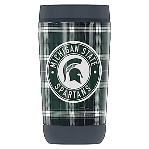 THERMOS Michigan State University Plaid GUARDIAN COLLECTION Stainless Steel Travel Tumbler, Vacuum insulated & Double Wall, 12 oz.