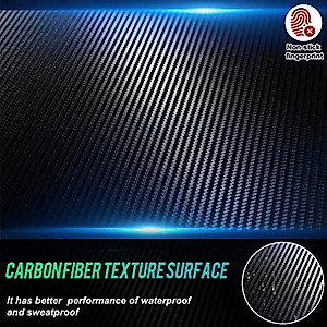 Gaming Computer Desk Home Office Desk Extra Large Modern Ergonomic Black PC Carbon Fiber Writing Desk Table with Cup Holder Headphone Hook