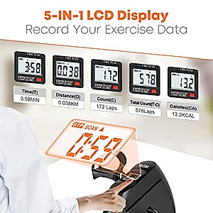 Mini Exercise Bike, AGM Under Desk Bike Pedal Exerciser Foot Cycle Arm & Leg Peddler Exerciser Machine with LCD Screen Displays (Black)