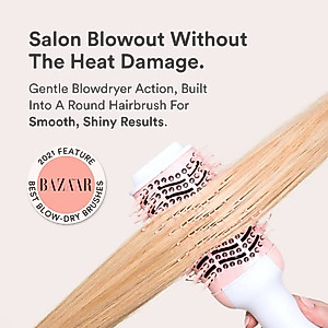 INH Insert Name Here Blowout Brush | Round Straightening Brush, Fast Drying Blow Dryer Brush with 3 Temperature Settings, Ceramic Titanium Professional Blowout Hot Tool