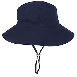 Toddler Bucket Hat Sun Protection Baby Hats 6-12 Months,12-24 Months 2pack Navy/Grey