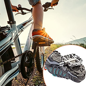 Bike Cleat Set, Bike Cleats, Metal Bicycle Cleats, Pedal Cleats, Cycling Clips for Shoes, MTB Pedal Cleats Designed for Indoor Cycling, Outdoor Road Cycling, Mountain Biking, Mallet Pedals