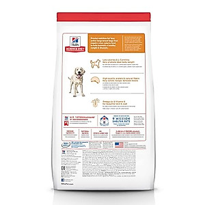 Hill's Science Diet - Large Breed, Light Lower Calories Chicken Meal & Barley Dry Dog Food, 15 LB Bag