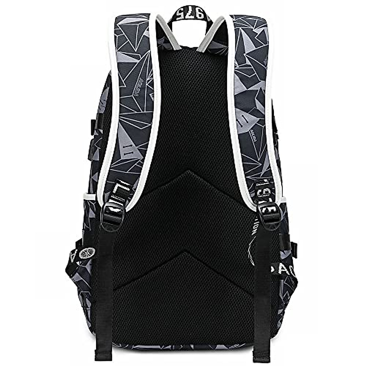 FLYMEI Cool Backpack for Boys, Lightweight Teens Backpack for School, Bookbags with USB Charging Port (Grey)