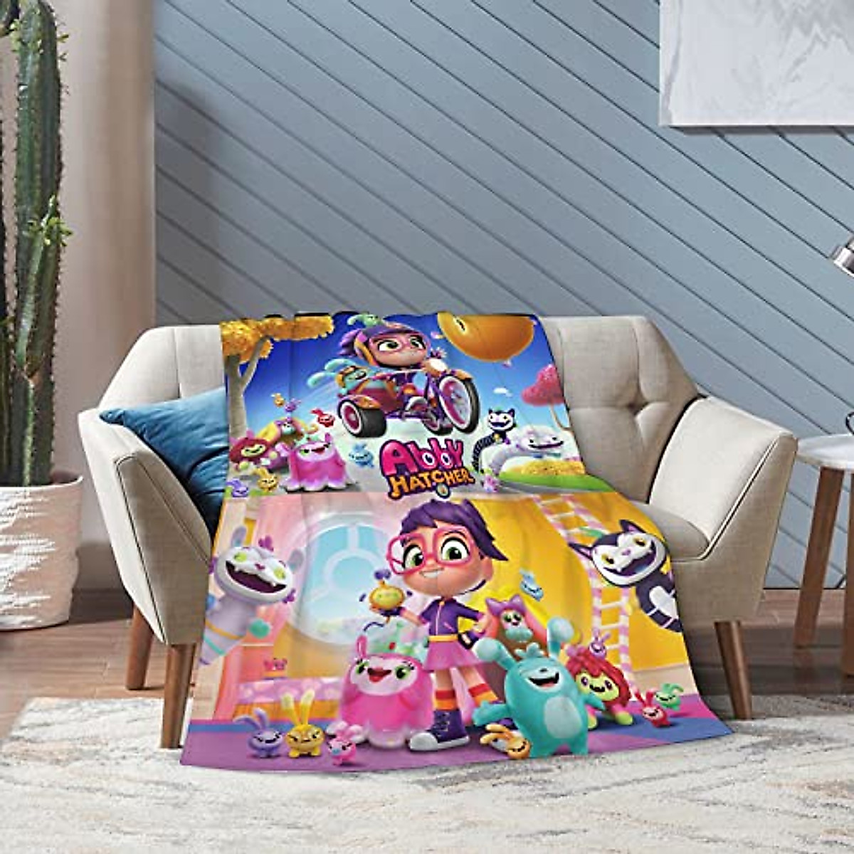 GOKSOY NIAXAUYT Cartoon Printing Throw Blanket All Seasons Flannel Fleece Blanket Soft and Warm Plush Blankets for Couch Sofa Bed Camping Travel 40''x50''