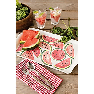 Now Designs Melamine and Plant Fiber Planta Platter, Watermelon Large