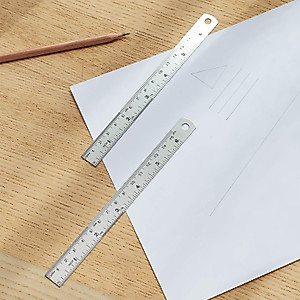 Amazon Basics 6-Inch Stainless Steel Ruler, 4-Pack