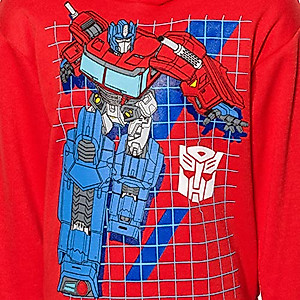 Transformers Optimus Prime Little Boys Fleece Pullover Hoodie Jogger Pants Red/Blue 7-8