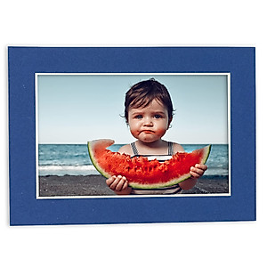 13x19 Mat Bevel Cut for 11.5x17 Photos - Acid Free Bottle Blue Precut Matboard - for Pictures, Photos, Framing - 4-ply Thickness
