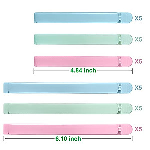 30 Pack Bag Sealing Clips for Food Package, Resealable Chip Clips Food Bag Sealers for Food Storage Snack Bags - Washable, Freeze-Resistant, and Microwave Safe(6 in, 4.8 in)
