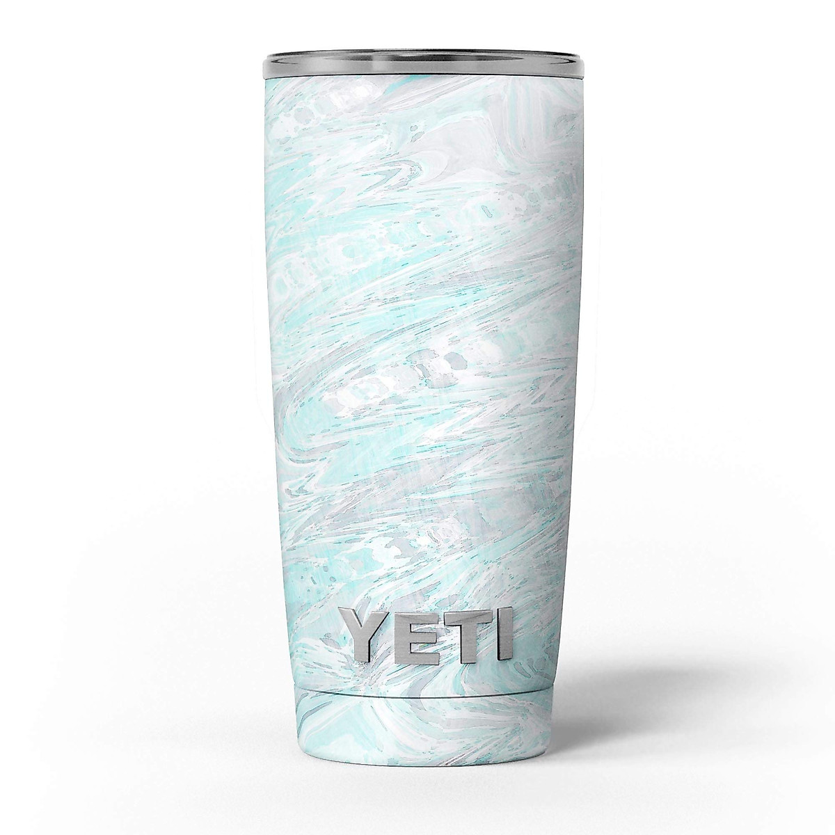 Design Skinz Teal Slate Marble Surface V39 - Skin Decal Vinyl Wrap Kit Compatible with The Yeti Rambler Cooler Tumbler Cups