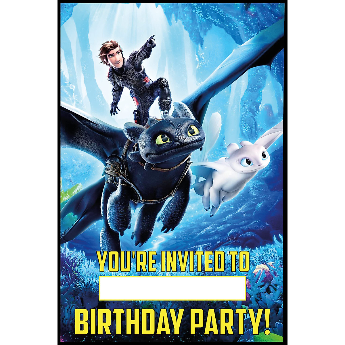 NATURAL BEHAVIOUR 20x how to train Birthday Invitations and Envelopes – Fill-in Happy Birthday Party Invitations for Kids, 6X4 Inches, Postcard Style