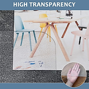 Naturei Clear Chair Mat for Hard Floors, 60'' x 46'' Transparent Office Mats, Heavy Duty Floor Protector Mat for Office & Home - Rectangle