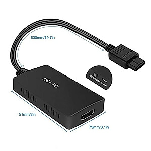 Do Not Apply Portable Adapter N64 to HDMI-Compatible Adapter Provide Signal Processing Flexible Gaming Experience