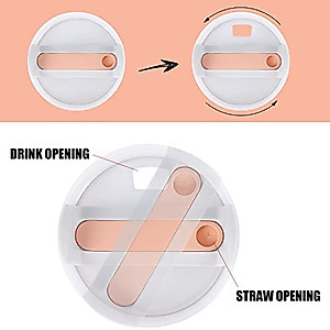 2pcs Tumbler Replacement Lids for Stanley Tumblers, No Leakage Tumbler Cup Lids Accessories for Stanley Quencher H2.0 40oz with Handle, Also for Adventure Quencher Travel Tumbler 40oz