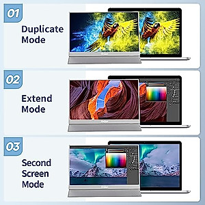 Tpsmtdis 15.6" Portable Monitor,1080P Screen Extender Plug&Play IPS FHD Laptop Second Monitors,HDR USB-C HDMI Travel Gaming Display for PC Mac Phone PS4/5 Switch Xbox,w/Smart Cover Dual Speakers