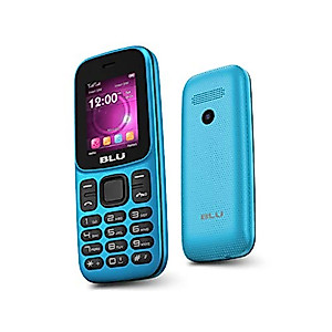 BLU Z5 Z210 1.8" 2G Cell Phone 32MB VGA GSM Unlocked Dual SIM (Cyan)