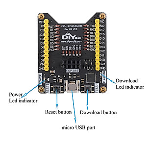 Wishiot ESP8266 ESP-01S ESP-07S ESP-12F Firmware Burning Fixture Development Board Onboard CP2102 Chip with USB to Micro USB Cable 1 meter Support ESP-01 ESP-07 ESP-12E ESP-12S ESP-F Flash Programming