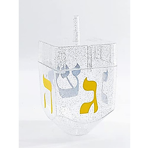 Jumbo Hanukkah Fillable Dreidel, Stands Straight on Table, Can Be Filled with Hanukkah Gelt Or Hanukkah Chocolate (Single)