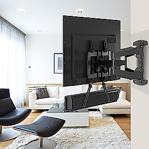 XINLEI Universal Sound Bar Mounts Fits Most 23 to 65 Inch TVs Soundbar TV Mount Bracket Above or Under TV, up to 22 lbs SBR302