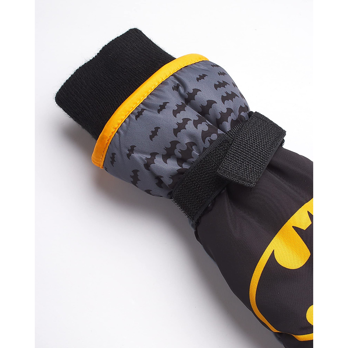 WARNER BROS Boys' Batman Ski Gloves - Superhero Logo Winter Ski Gloves or Mittens, Size 2T-4T, Batman Mitten