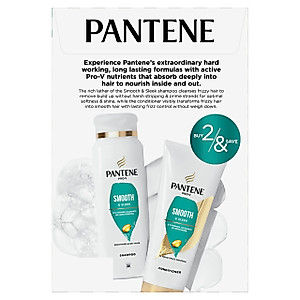 Pantene Pro-V Smooth & Sleek Duo Set Shampoo & Conditioner 12-12.6 Fl Oz
