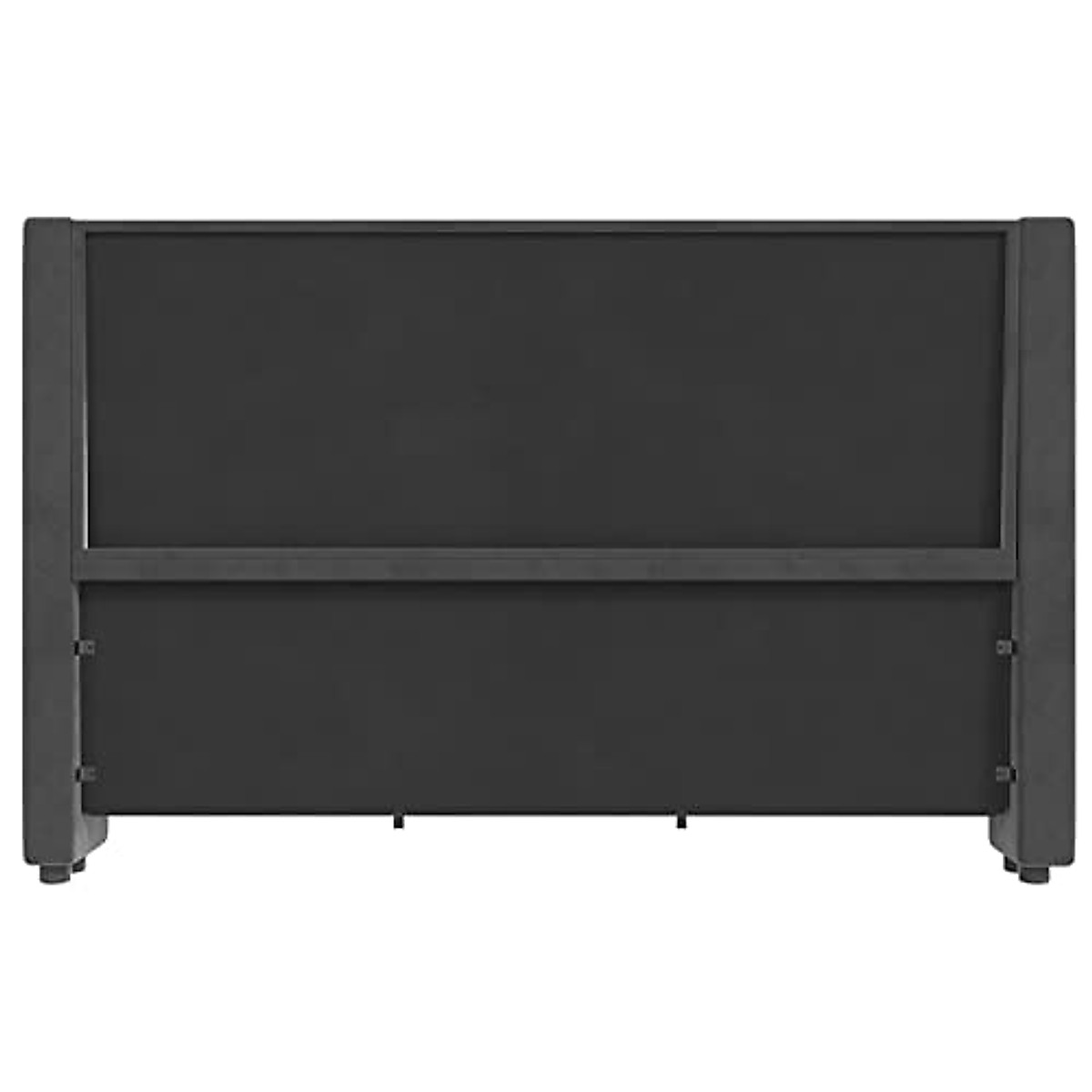 Jocisland King Bed Frame Upholstered Bed Wingback Headboard Velvet Tufted Diamond Button/No Box Spring Needed/Easy Assembly/Dark Gray