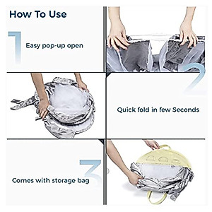 Baby Safety Crib Tent - Premium Toddler Crib Topper to Keep Baby from Climbing Out - See Through Mesh Crib Net - Mosquito Net - Pop-Up Crib Tent Canopy to Keep Infant in