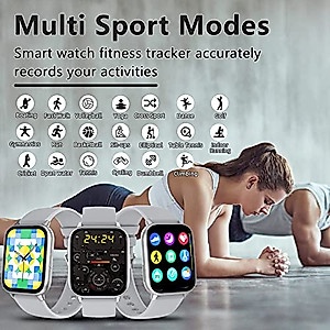 Smart Watch (Answer/Make Call),1.9"Smartwatch Fitness Tracker for Android and iOS Phones with Heart Rate Sleep Tracking, Multi Sport Modes, Blood Oxygen,Ai Voice Control,Fitness Watch for Women Men