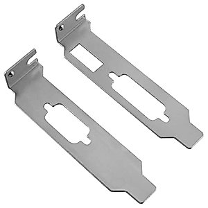 CHENJIN 2Sets Low Profile / Half Height Slot Bracket for HDMI + VGA + DVI ATI Nvidia Video Graphics Card Mini Computer Case
